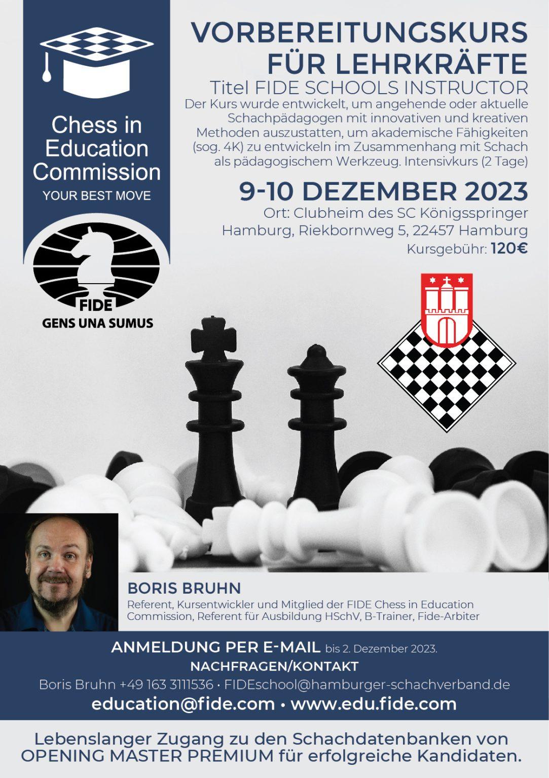Hamburg Chess Federation will host its first FIDE “Preparation of ...